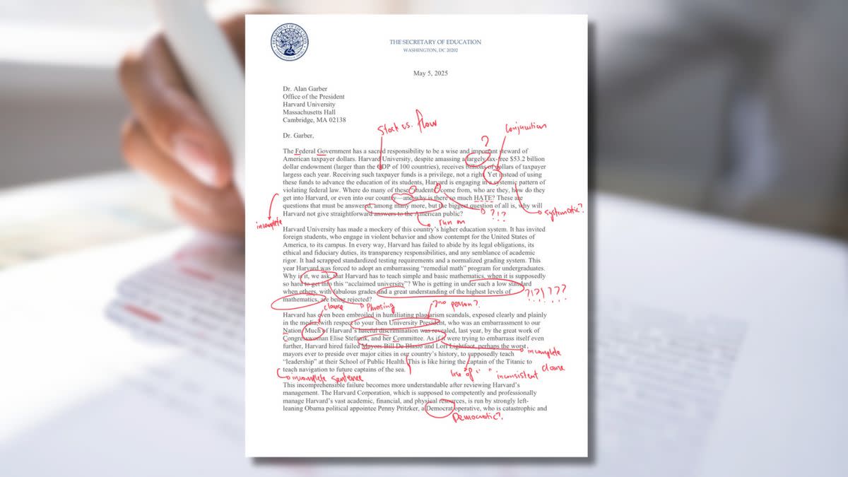 Fact Check: No proof Harvard marked up letter from Linda McMahon ...